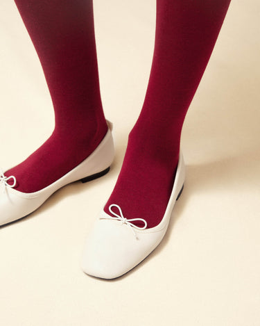 Ballerines Garance - bout carré cuir Beige Swan | Repetto Paris