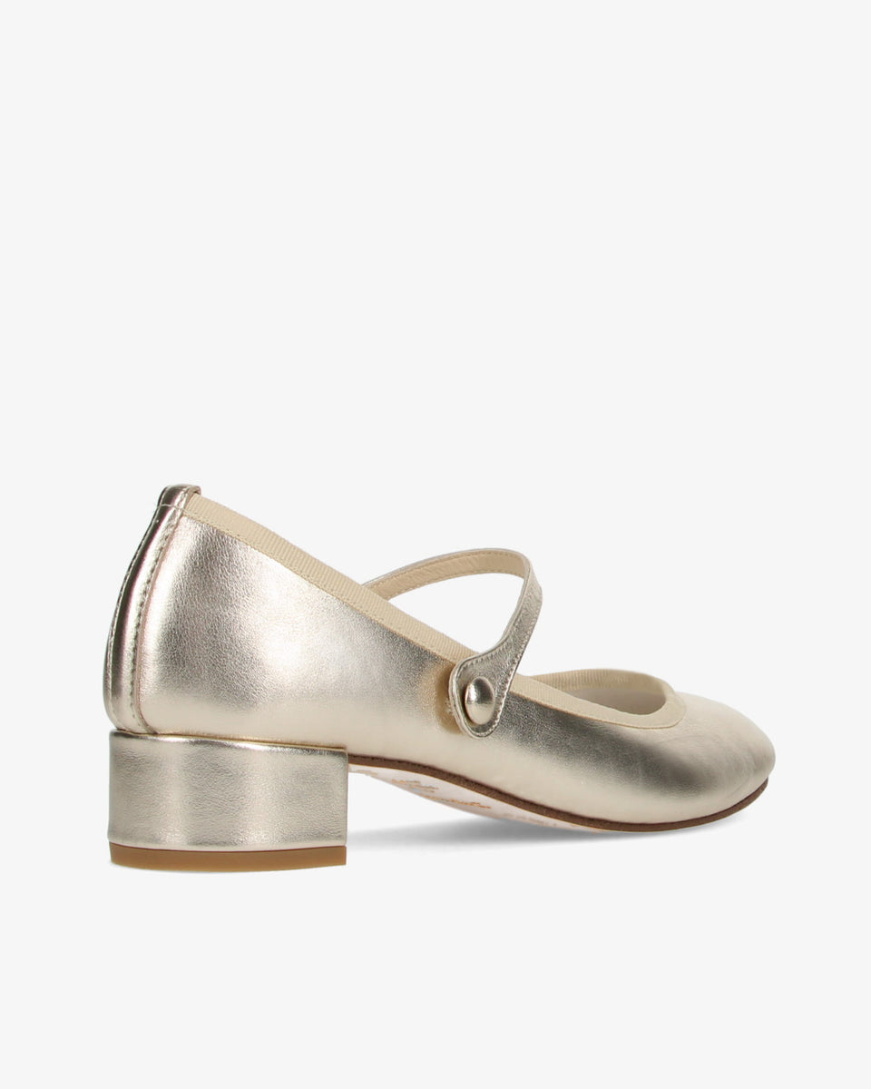 Rose Mary Janes Light Gold Bubble | Repetto