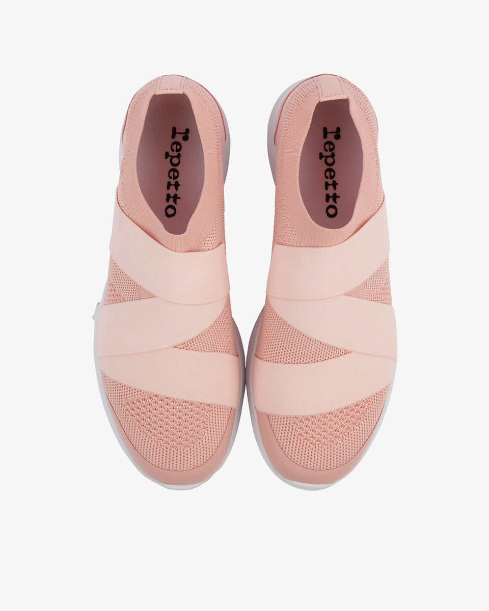 Dance Sneakers Ruban Rose Pétale | Repetto