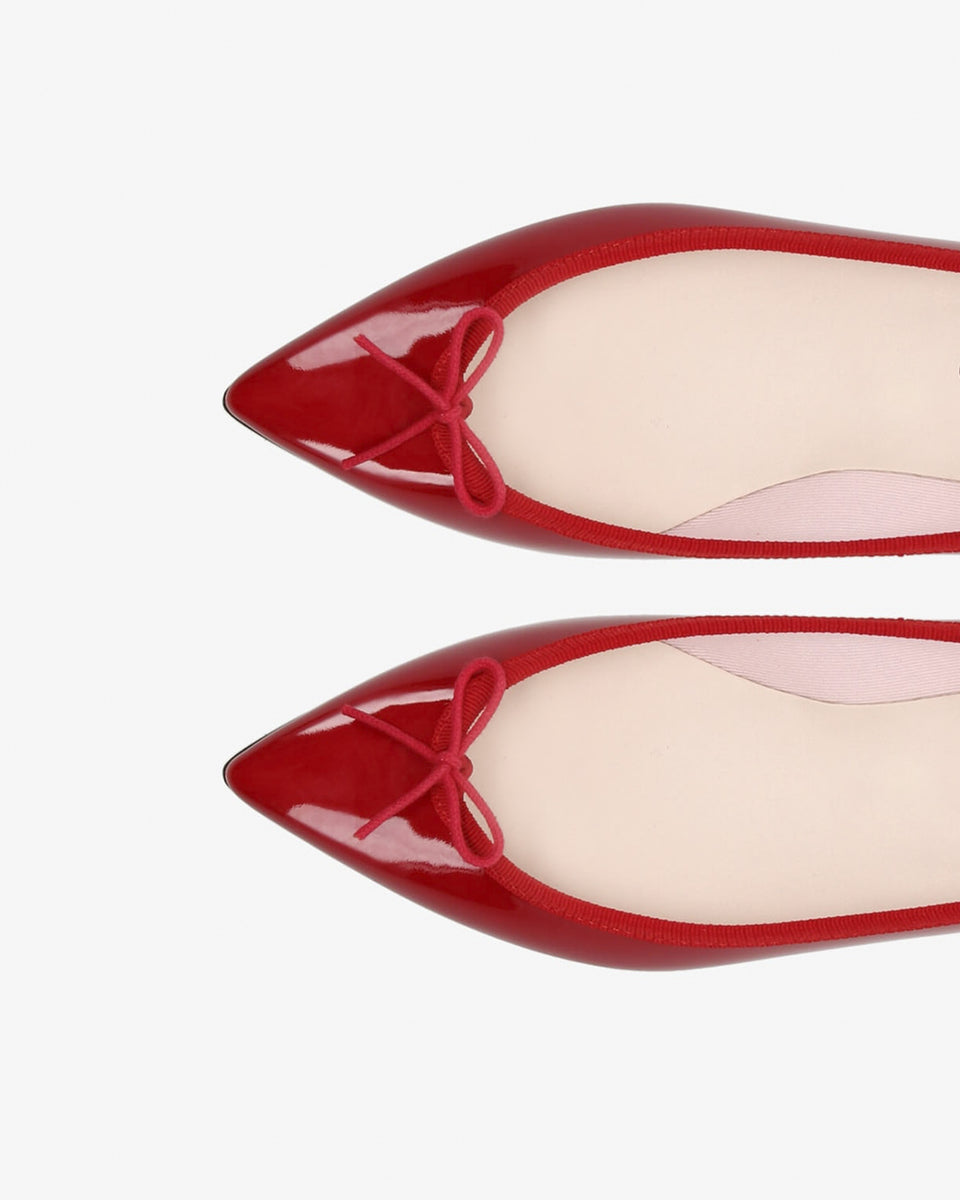 Repetto Paris | Brigitte pointy toe ballerinas | Color Flammy red